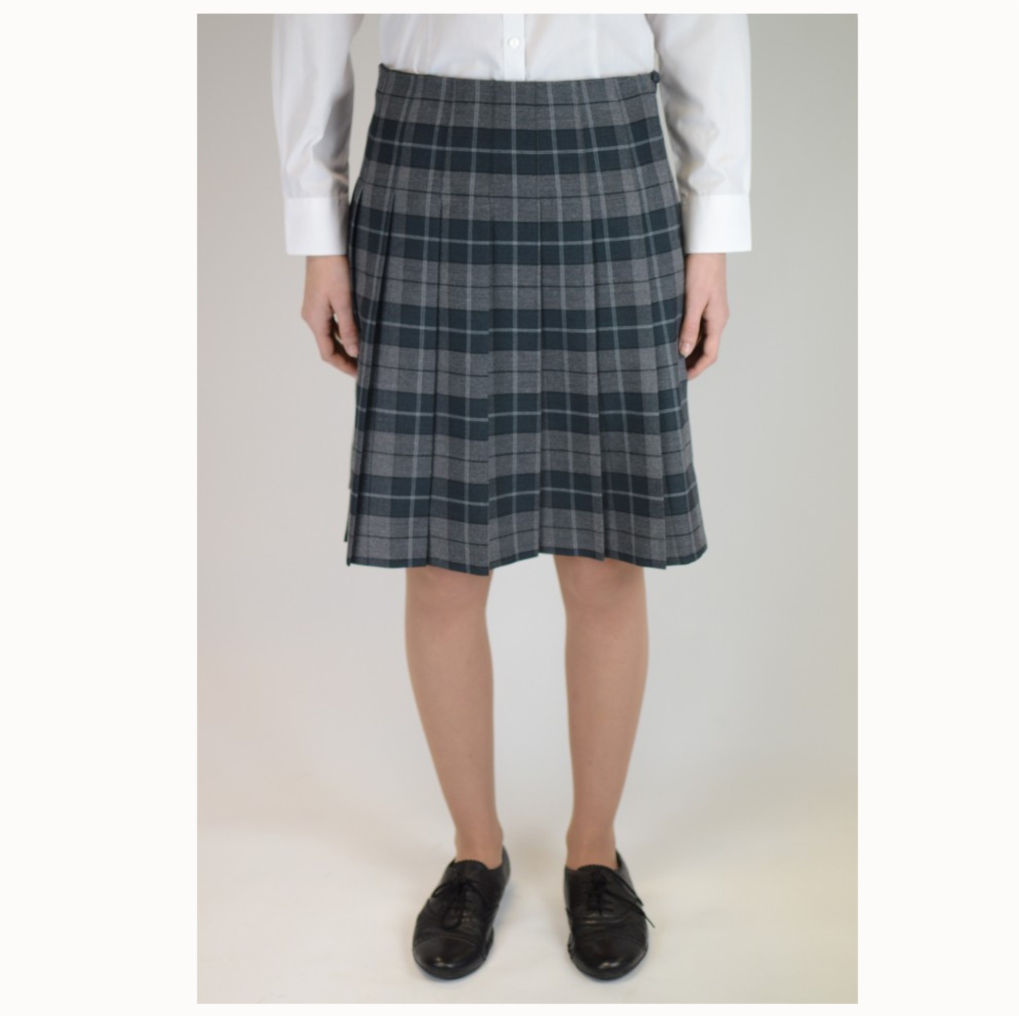 Stitch Down Pleat Castle Tartan Skirt Crested School Wear