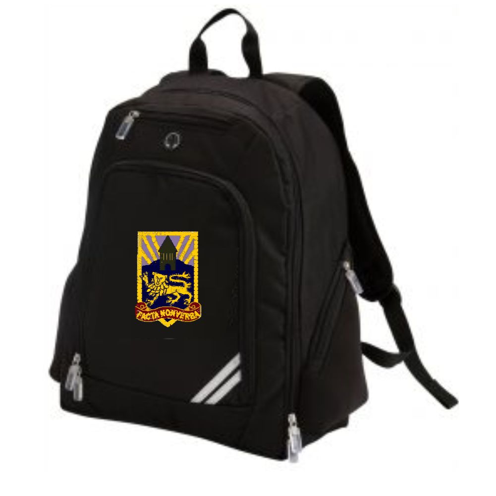 Hydesville Black Backpack – Crested School Wear