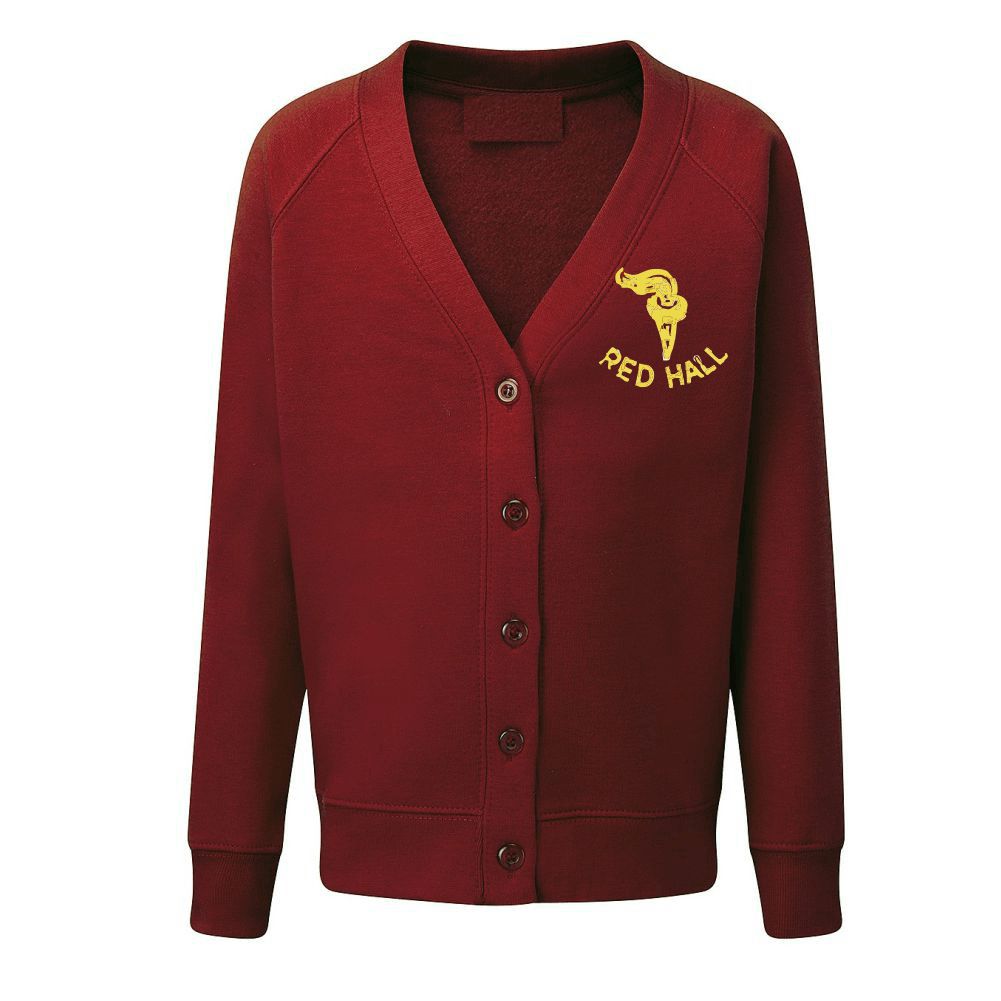 Red Hall Cardigan – Crested School Wear